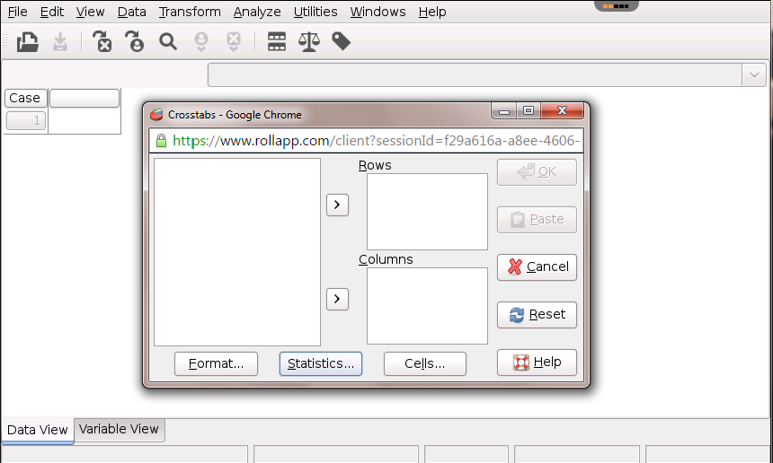 PSPP Online RollApp PSPP Online RollApp